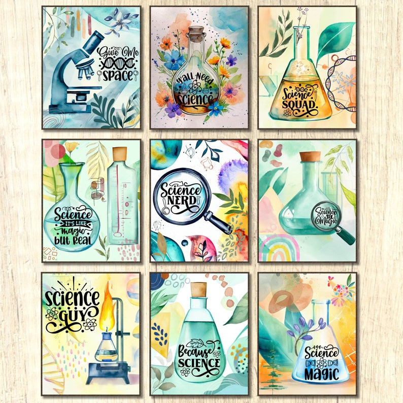 Science Posters Science Classroom Decor Science Wall Art Biology Poster ...
