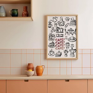 Trendy Café Poster Kitchen Wall Art Home Inspo Coffee Shop Decor Gift ...