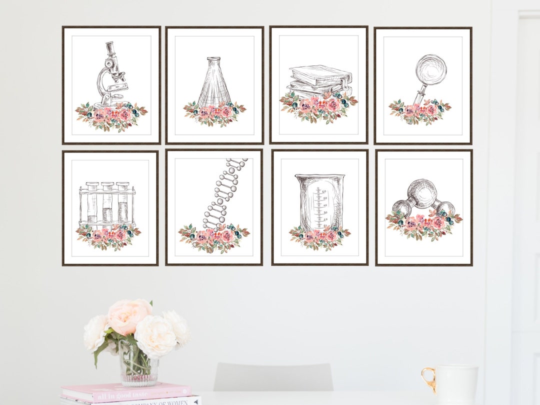Science Class Gallery Wall, Classroom Decor, High School Middle School ...