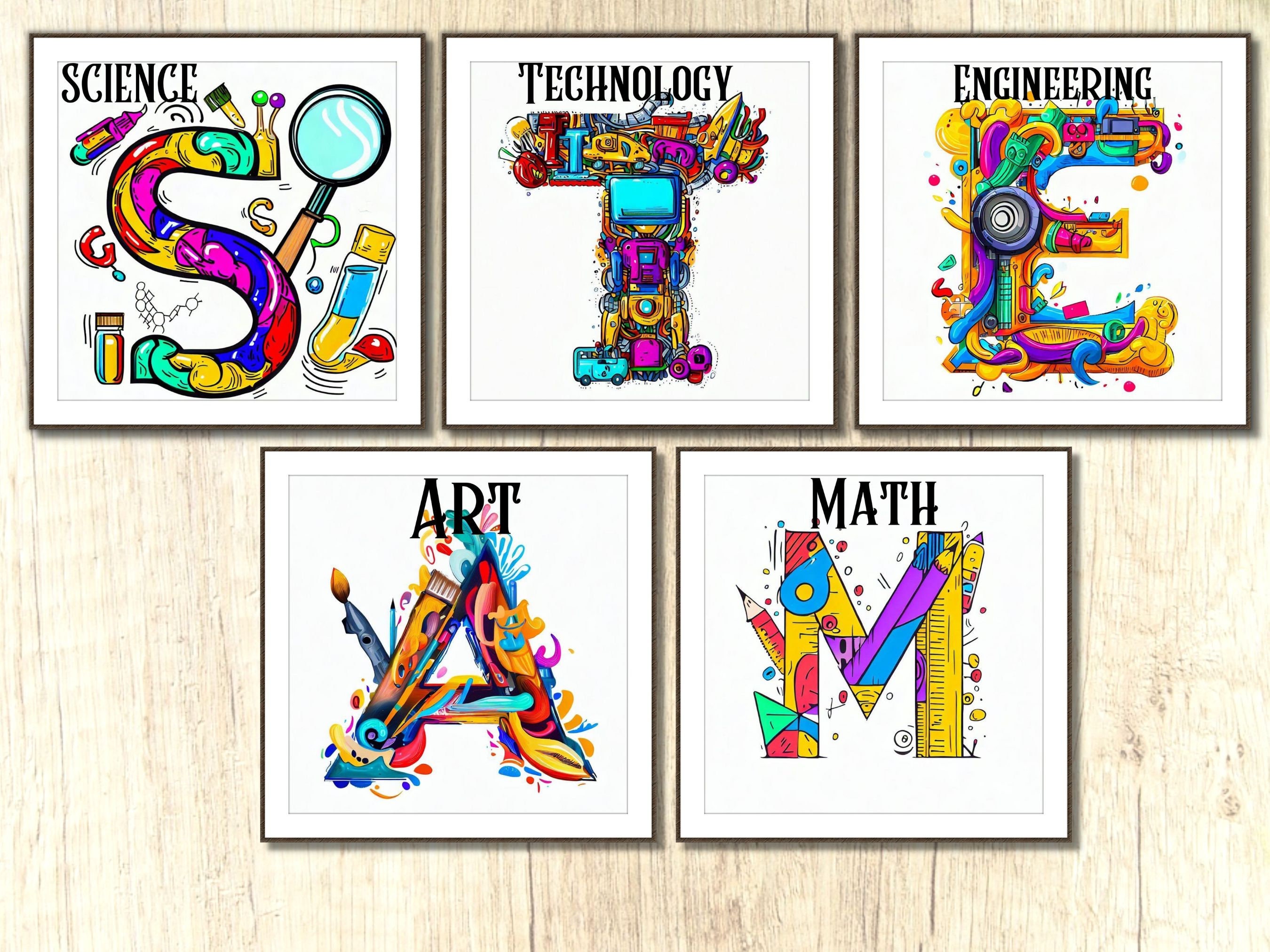 STEAM & STEM Posters for Science, Technology, Engineering, Art, Math ...