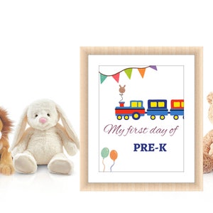 My First Day of Pre-k Sign Printable First Day Sign, Pre Kindergarten ...
