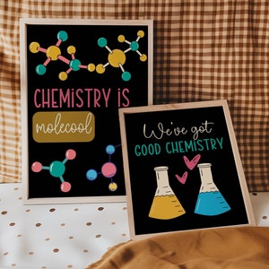 Chemistry Inspired Posters Chemistry Classroom Decor Chemistry Puns ...