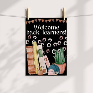 Welcome Back to School Sign Printable INSTANT DIGITAL DOWNLOAD ...