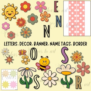 Spring Bulletin Board Board April May Summer Bulletin Board Kit Sun ...