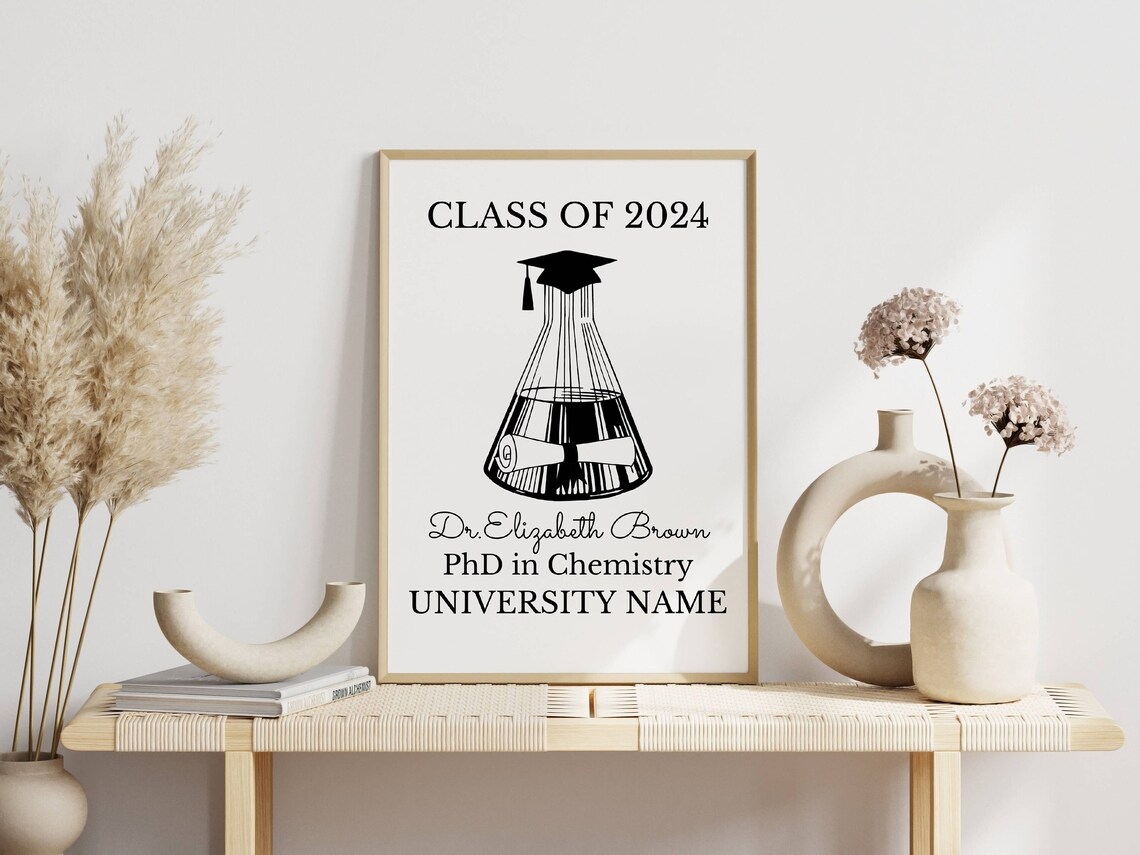 Custom Graduation Print, Personalized Graduation Gift, Chemistry ...