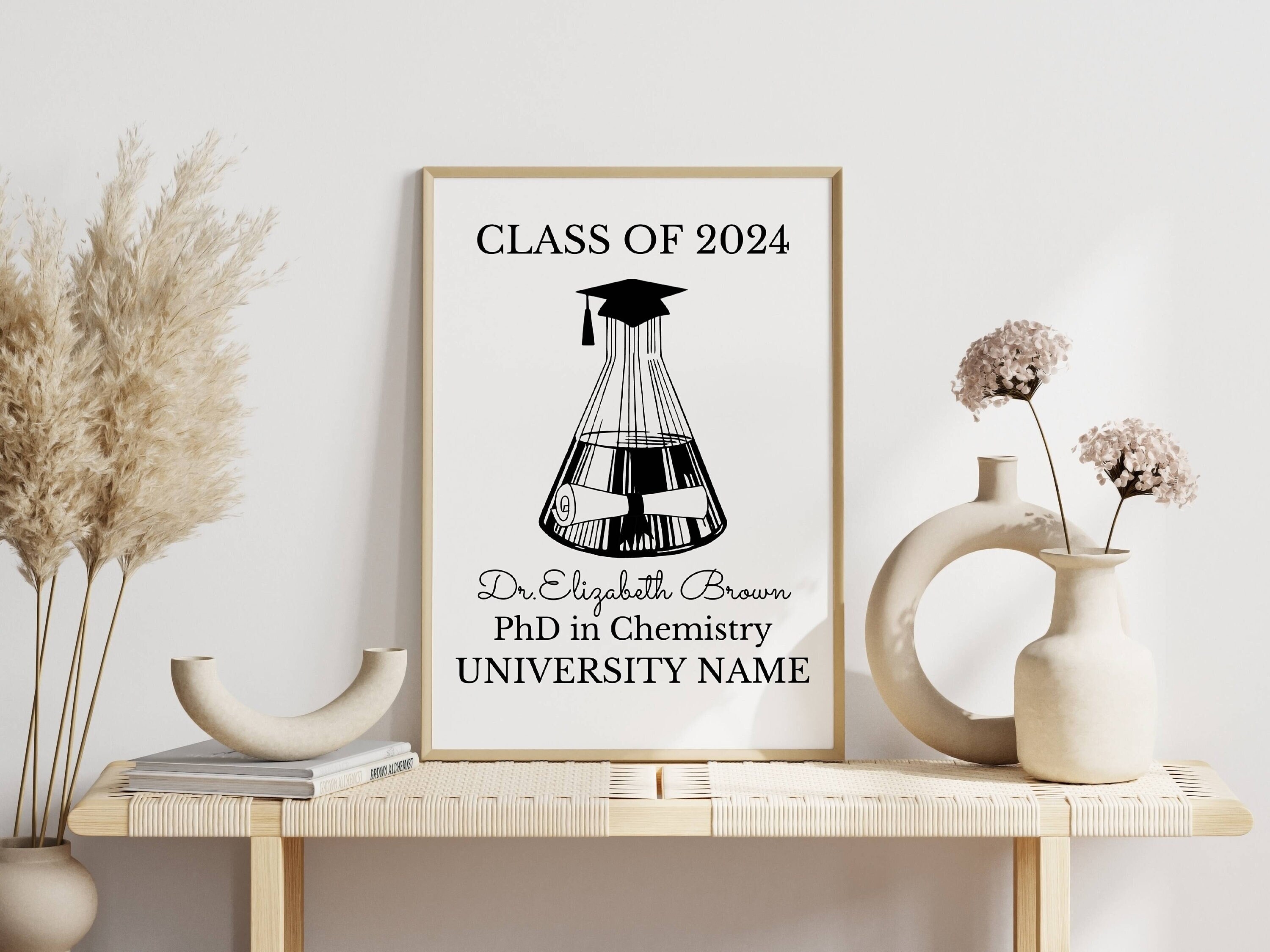 Custom Graduation Print, Personalized Graduation Gift, Chemistry ...