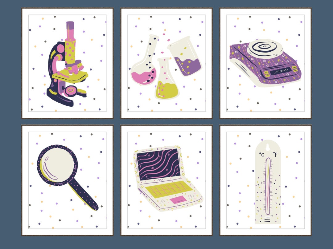 Science Gallery Wall Set, Classroom Decor, High School Middle School ...