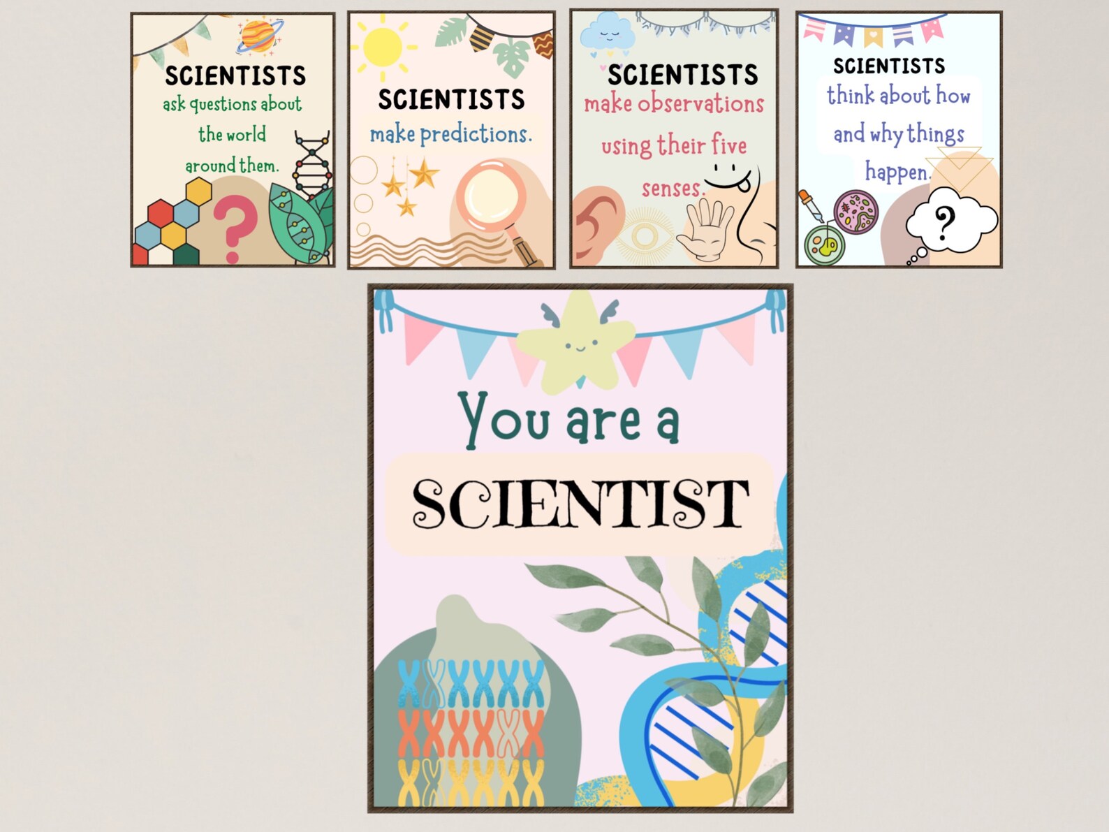 Science Class Gallery Wall, Classroom Decor, High School Middle School ...