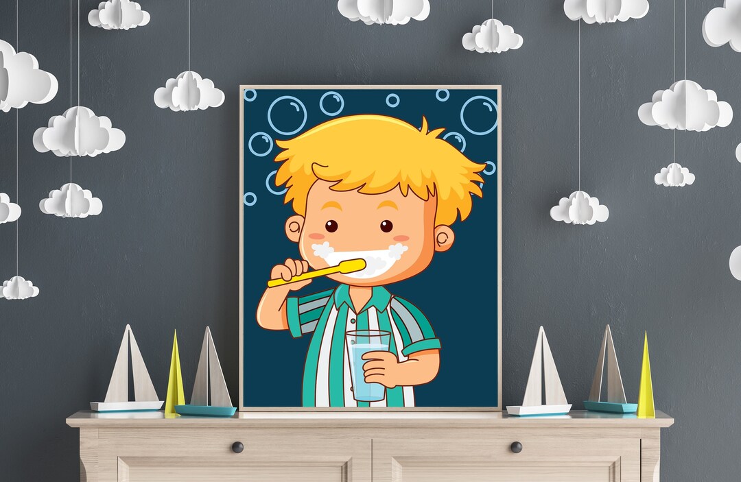 Boy Bathroom Wall Art Printable Bathroom Wall Art Boy - Etsy