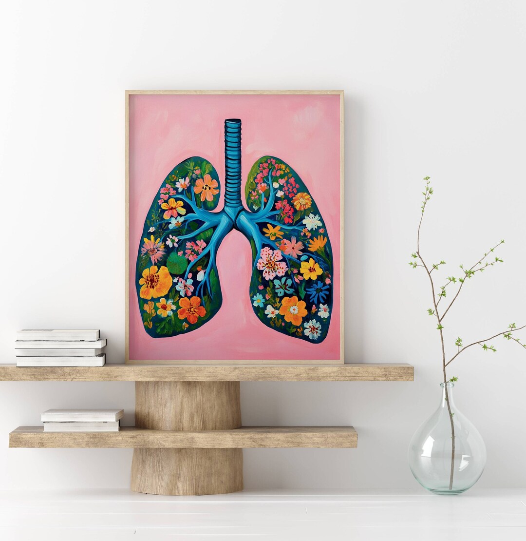 Lungs Print Human Anatomy Print Yoga Studio Decor Meditation Wall Art ...