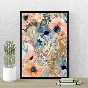 DNA Art Print Biology Art Doctor Graduation Gift Office Room Decor ...