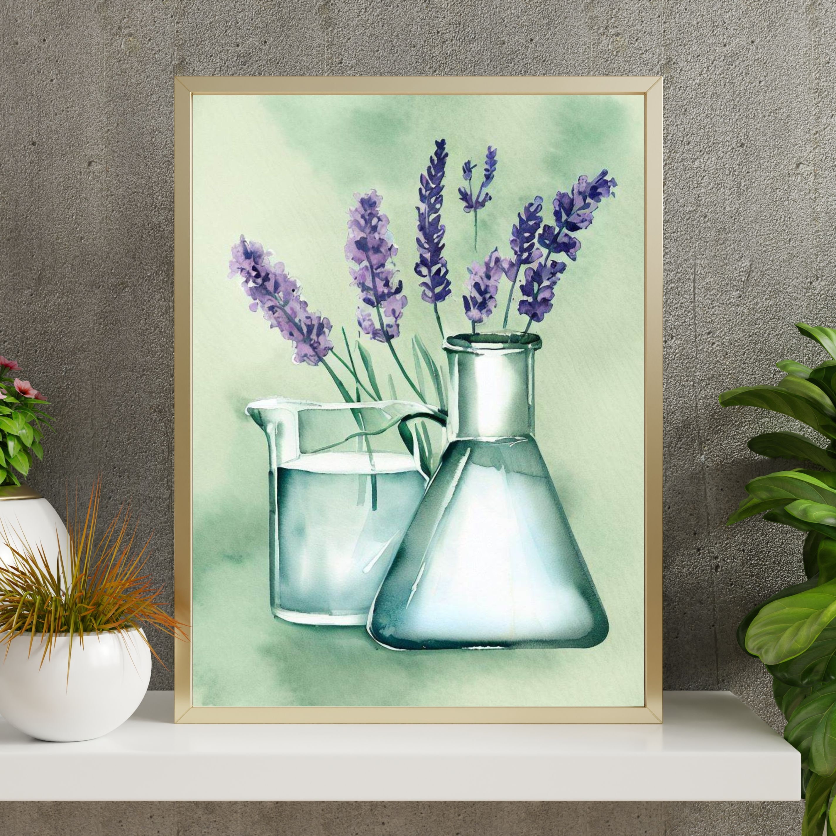 Printable Science Classroom Wall Art Set, Lavender Flower Artwork ...