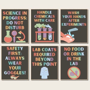 Lab Safety Poster Science Class Poster Science Lab Bulletin Board Kit ...