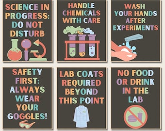 Science Lab Rules Poster - Etsy