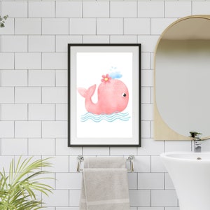 Girl Bathroom Wall Art, Kids Bathroom Art, Kids Bathroom Decoration ...