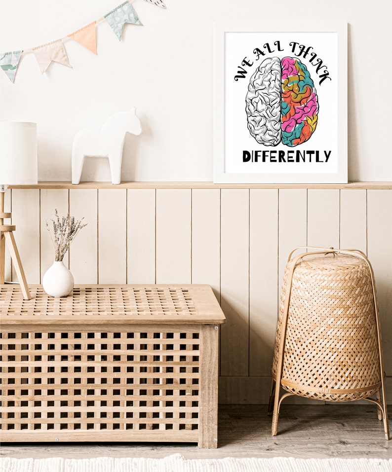 Neurodiversity Wall Art Brain Art Neurodiversity Office Decor - Etsy