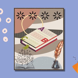 Boho Watercolor English Classroom Prints, Literature Wall Art (digital ...