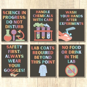 Lab Safety Poster Science Class Poster Science Lab Bulletin Board Kit ...