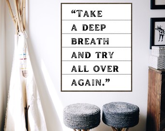 Deep Breath Poster - Etsy