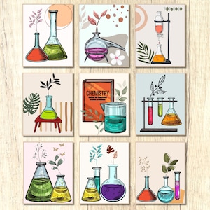 Science Class Decor Chemistry Classroom Wall Prints Laboratory Wall Art ...