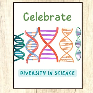 Diversity in Science Prints, DNA Art, Great Poster for Teachers ...