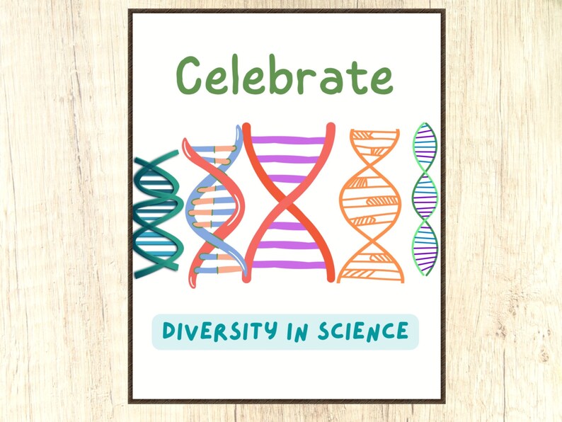 Diversity in Science Prints, DNA Art, Great Poster for Teachers ...