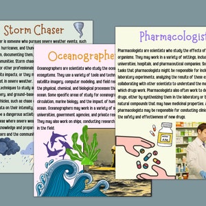Science Careers Classroom Poster Set of 20 , Science Classroom Decor ...