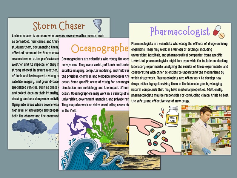 Science Careers Classroom Poster Set of 20 Science Classroom - Etsy