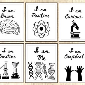 S.T.E.M. Science Wall Art for Women, Gender Neutral Nursery Decor ...