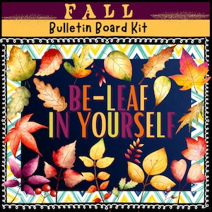 Fall Themed Bulletin Board Set Motivational Printable Bulletin Board ...