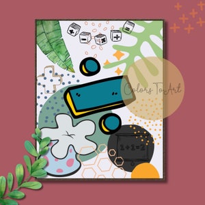 Math Wall Prints Watercolor Prints Classroom Wall Art Set of ...