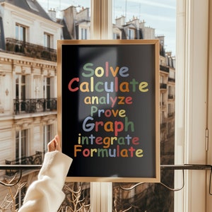 Math Classroom Poster Set of 3 Math Decor Math Theme Nursery Decor Math ...