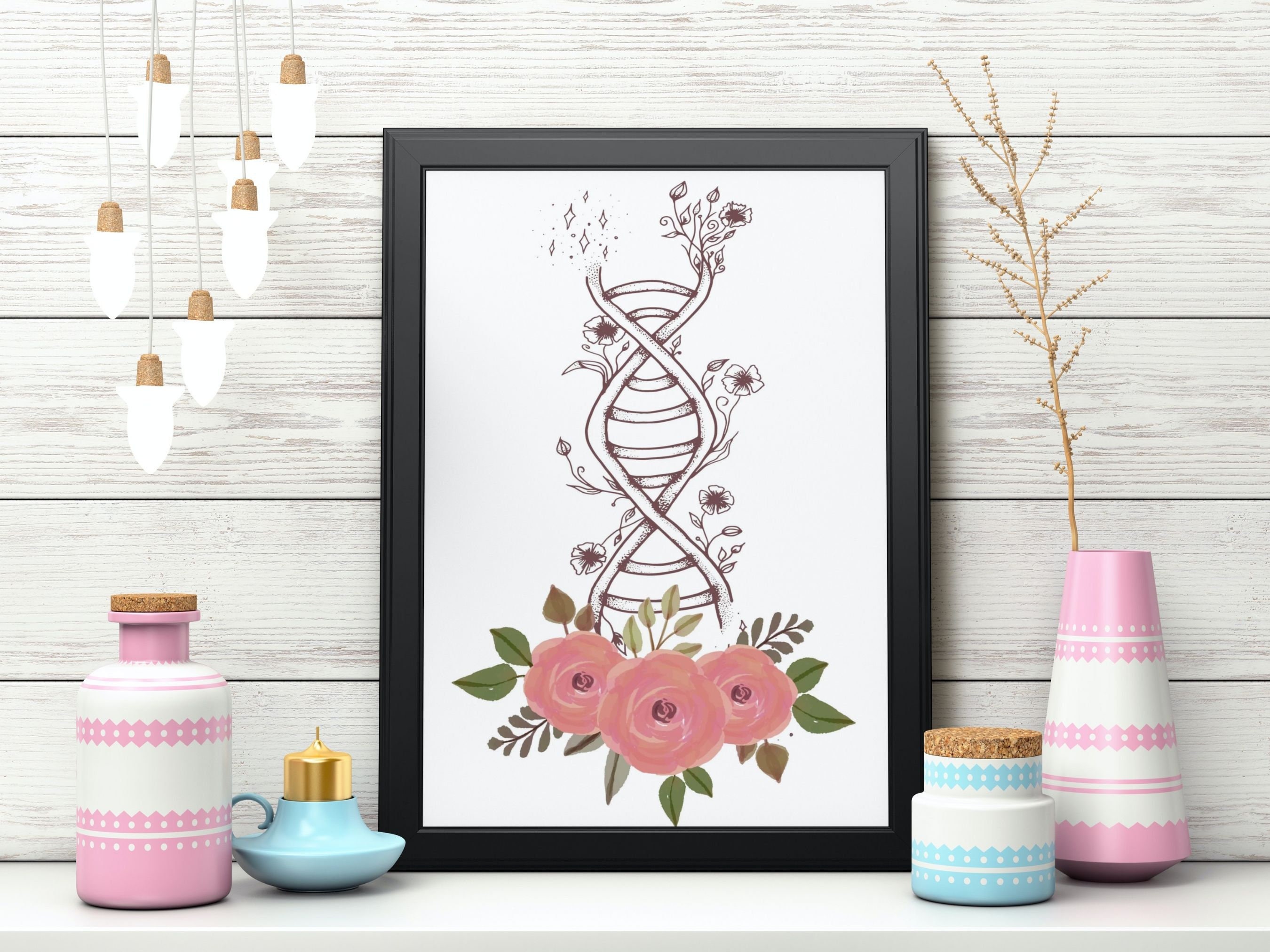 DNA Wall Art Science Art Work Classroom Decor Office Room Decor ...
