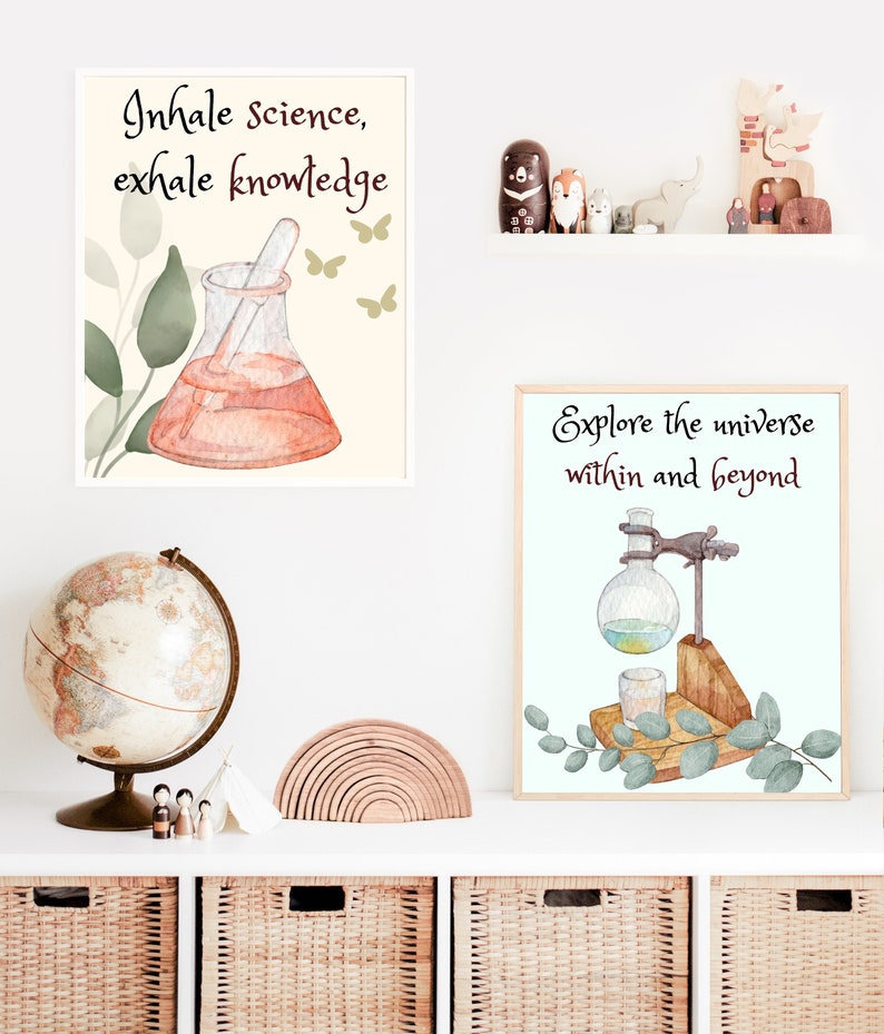Science Gallery Wall Set Classroom Decor High School Middle - Etsy