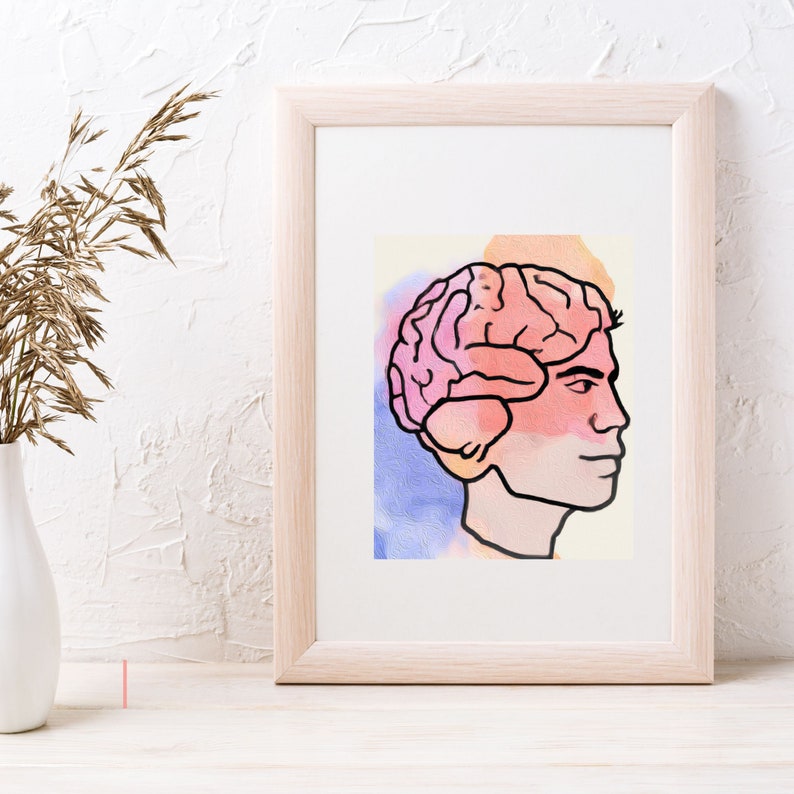 Science Art Poster Human Brain Neurology Neuroscience Art - Etsy