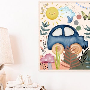 Cars Print, Transport Nursery Print, Car Nursery Decor,toddler Room ...
