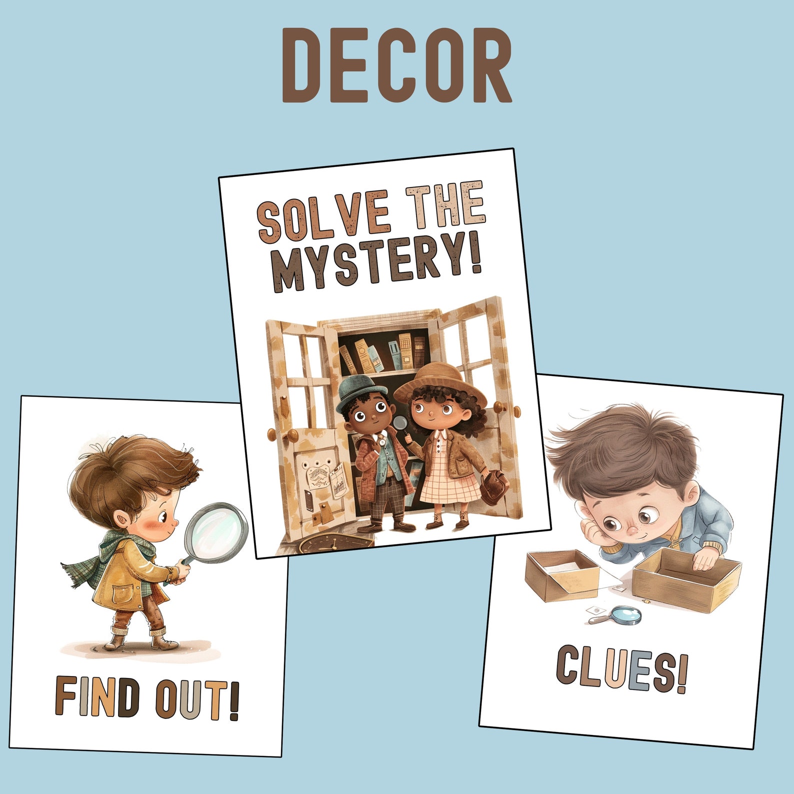 Math Mysteries Bulletin Board Kit Math Class Decor Classroom Decor Back ...