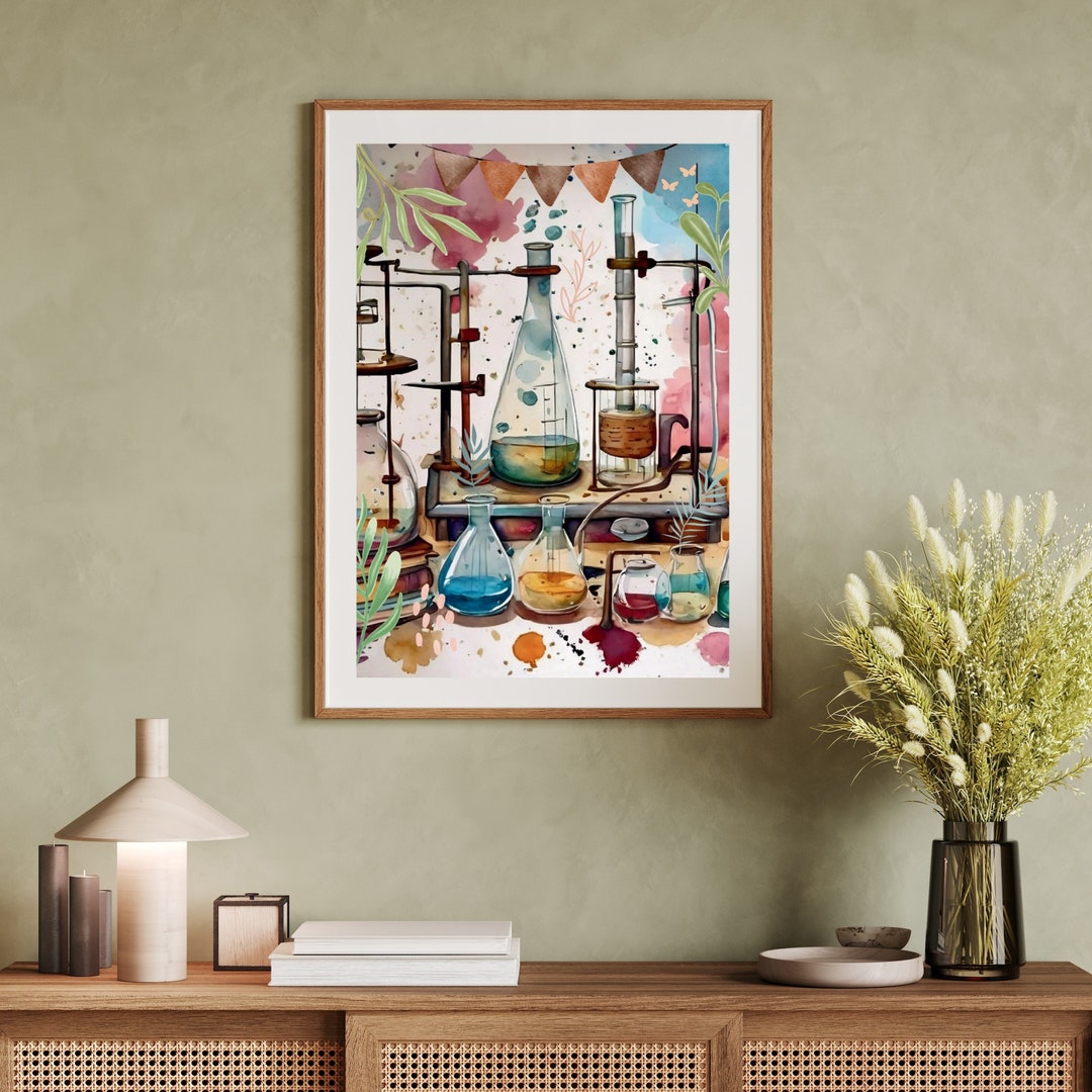 Laboratory Decor, Gift to Scientist, Scientist Bedroom Decor, Chemistry ...