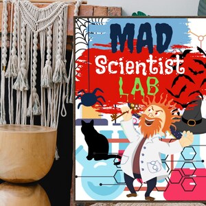Classroom Decor Teacher Gift Science Poster, Mad Scientist Educational ...