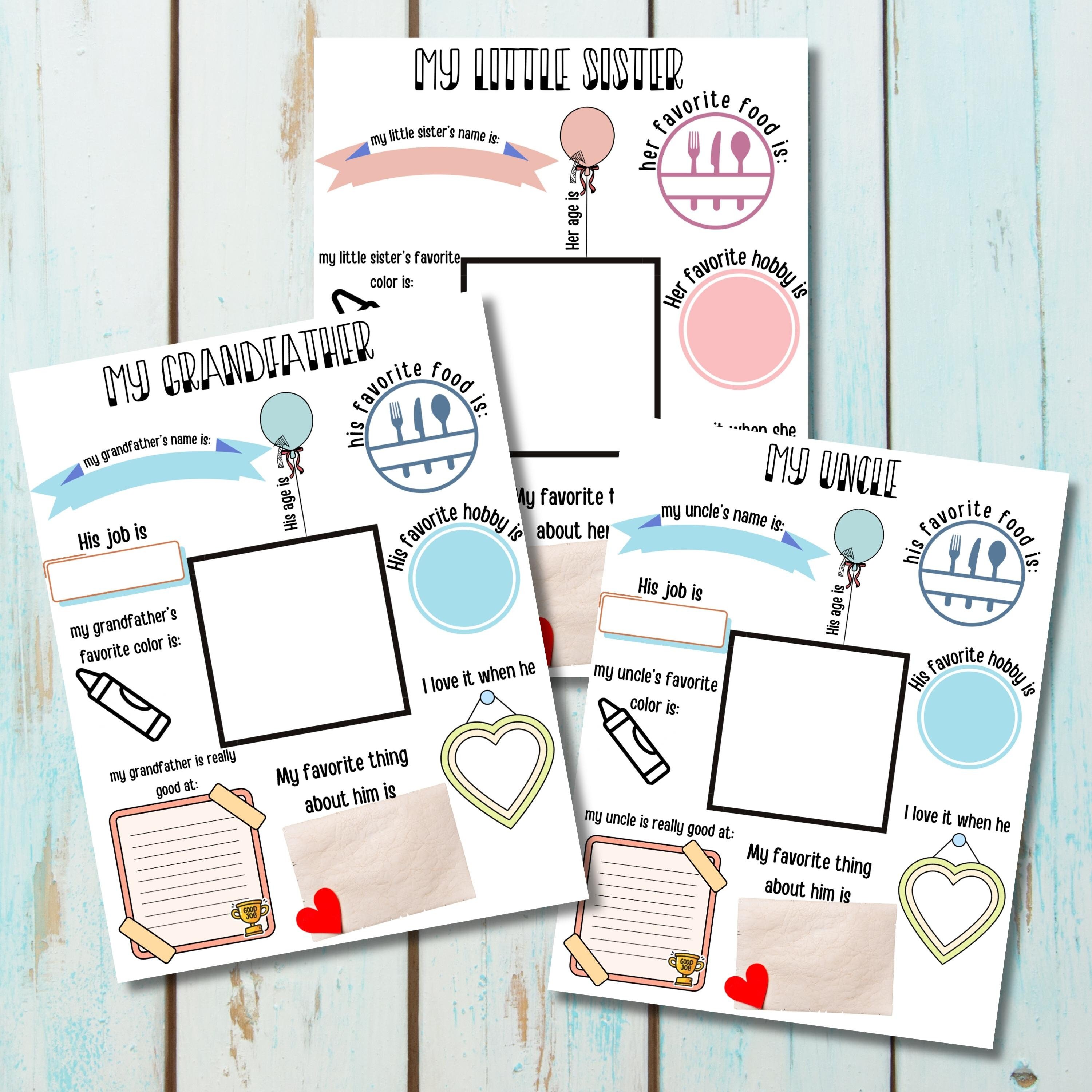 My Family, Preschool Study Guide, Homeschool Printable, Toddler Pre -k ...