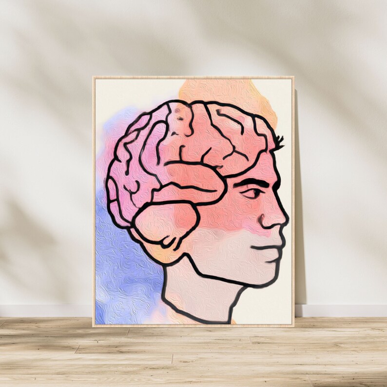 Science Art Poster Human Brain Neurology Neuroscience Art - Etsy