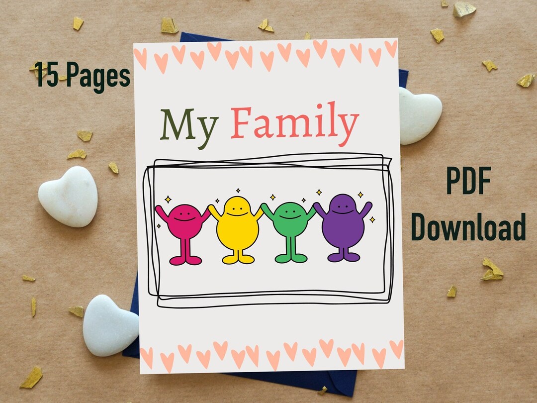 15 Pages, My Family, Preschool Study Guide, Homeschool Printable ...