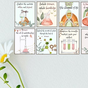 Science Gallery Wall Set, Classroom Decor, High School Middle School ...