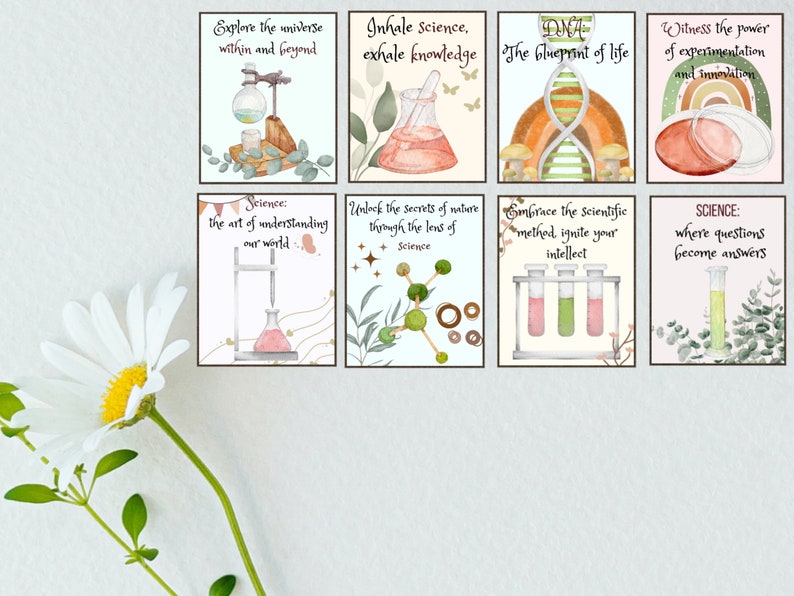 Science Gallery Wall Set Classroom Decor High School Middle - Etsy