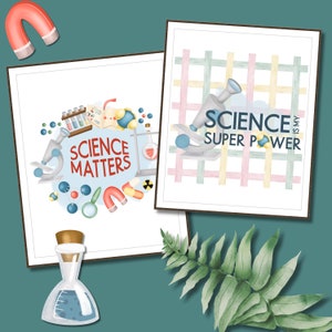 Science Classroom Poster Set Home School Decor Classroom Decor High ...