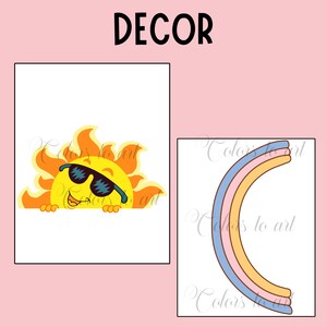 Summer Bulletin Board Kit Retro Beach Themed Printable Door Display ...