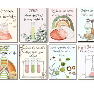 Science Gallery Wall Set, Classroom Decor, High School Middle School ...