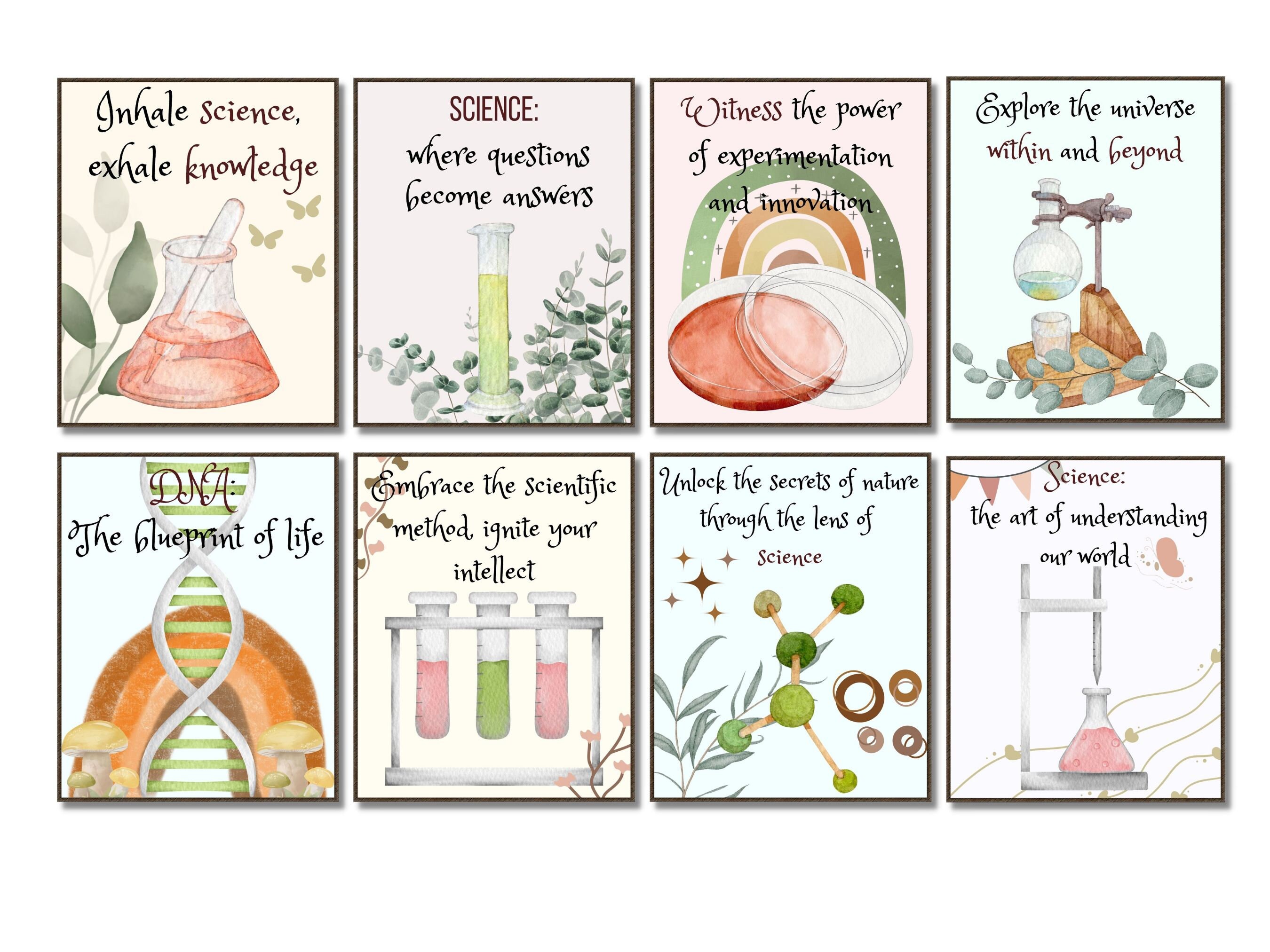 Science Gallery Wall Set Classroom Decor High School Middle - Etsy