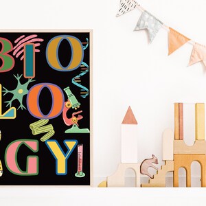 Biology Wall Art, Biology Classroom Decor, Biology Lab Decor, Biology ...