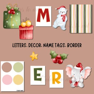 Merry Christmas Bulletin Board Kit Classroom Decor Winter Bulletin ...